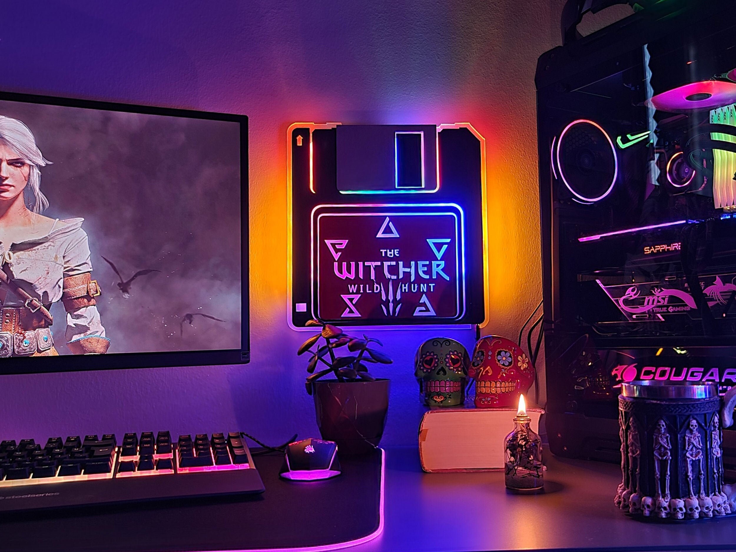 Witcher Led Lighted Sign for Gamers Gift for Geek Aard | Etsy