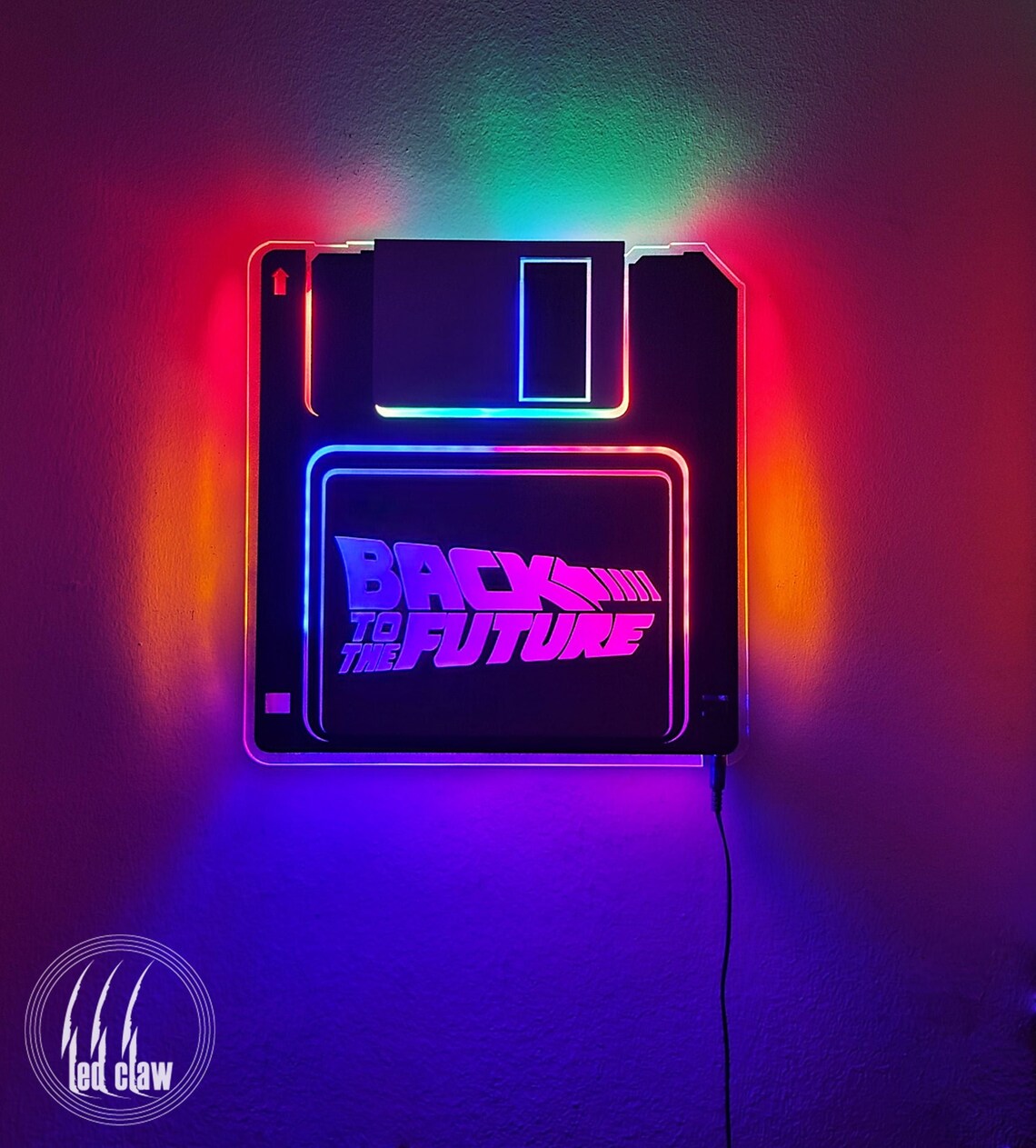 Back to the Future Illuminated Sign Floppy Disk Retro Design | Etsy