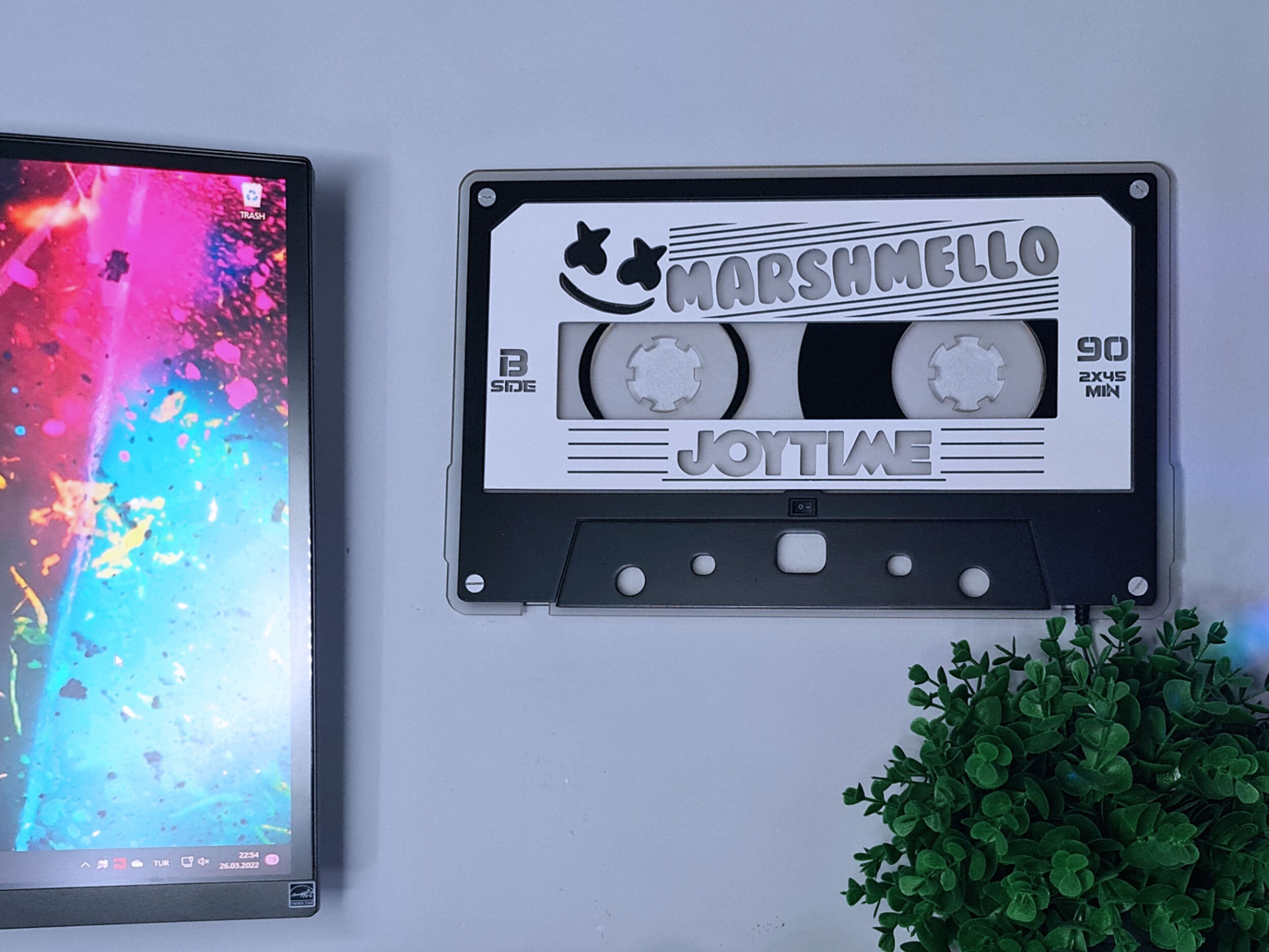 Marshmello Joytime Neon Led Cassette Tape Wall & Shelf Sign | Etsy