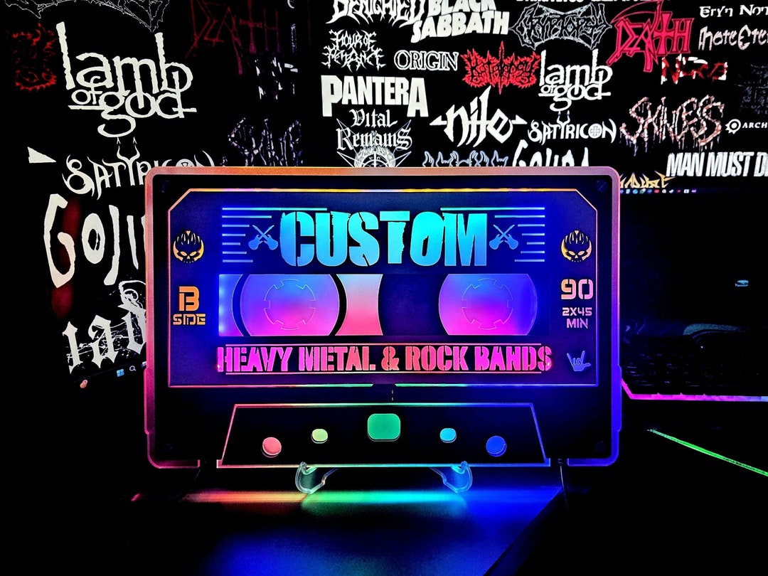 CUSTOM HEAVY METAL Neon Light – Personalized Cassette Led | Unique ...