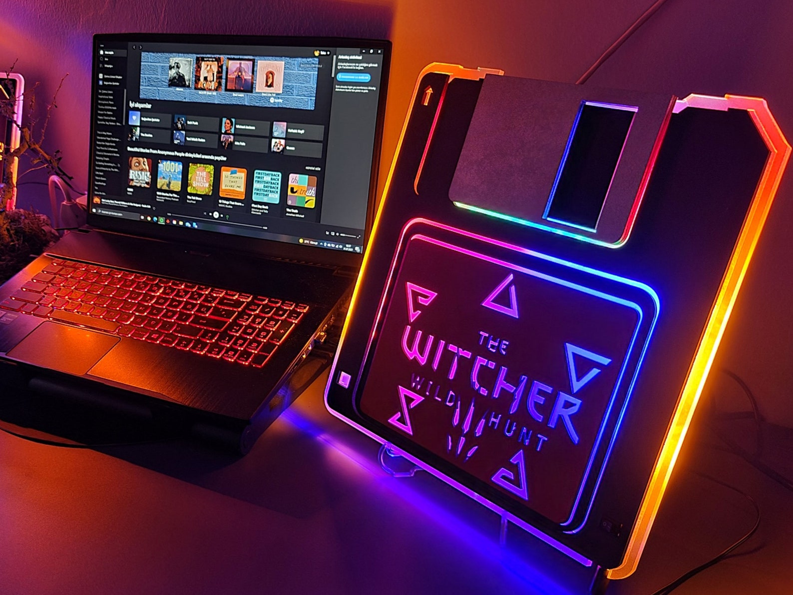 Witcher Led Lighted Sign for Gamers Gift for Geek Aard | Etsy