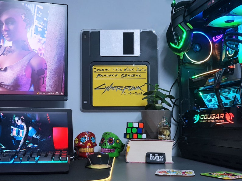 Cyberpunk 90s Floppy Disk Game Room Decor Retro Diskette - Etsy