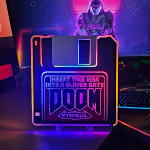 Doom Eternal Floppy Disk Light-up Sign: Retro Gamer Decor - Etsy