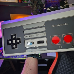 Retro Nes Controller Changing Color Light up Nintendo Neon Gameroom ...
