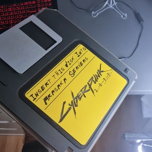 Cyberpunk 90s Floppy Disk Game Room Decor | Retro Diskette Wall Night ...