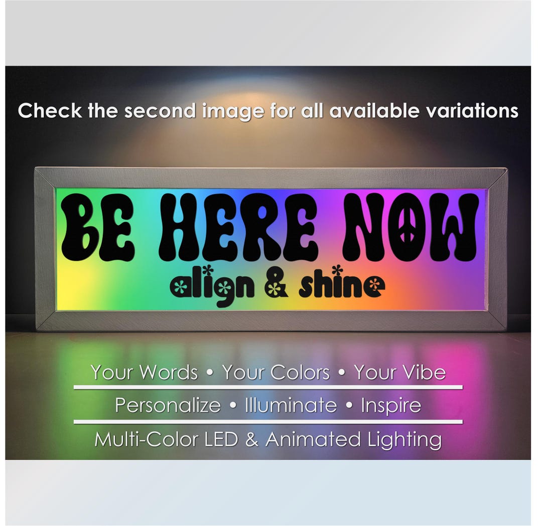Custom Yoga LED Lightbox: Personalized Meditation Studio Decor - Etsy