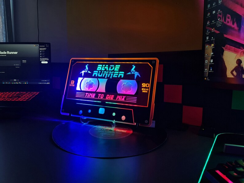 Blade Runner With Unicorn Cassette Tape Neon Sign Retro - Etsy