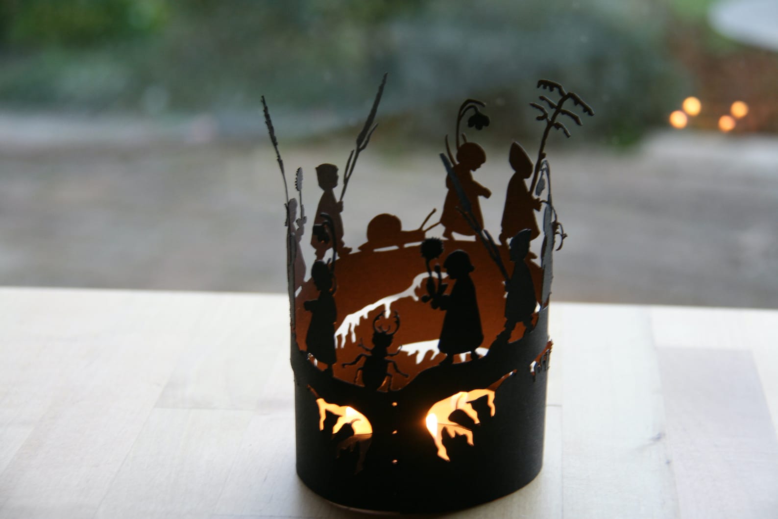 Root Children / Tealight Lantern / Shadow Play / Winter / - Etsy