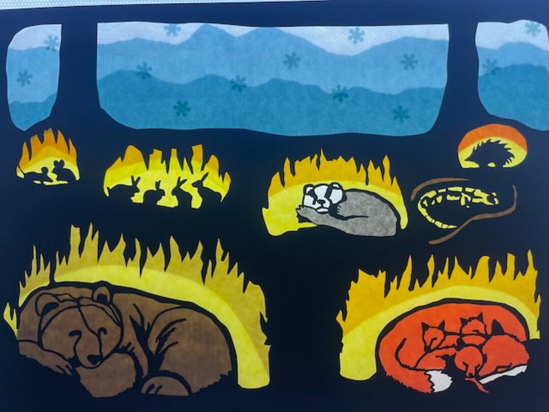 Hibernating Animals Underground / Waldorf / Transparent / Window ...