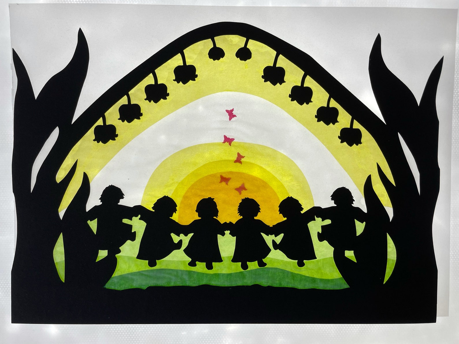 Spring Springtime / Waldorf / transparent / Window Picture / | Etsy