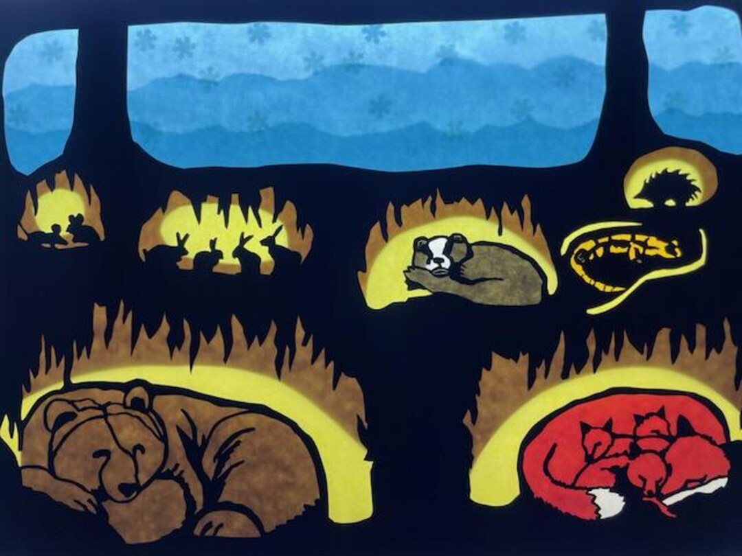 Hibernating Animals Underground / Waldorf / Transparent / Window ...