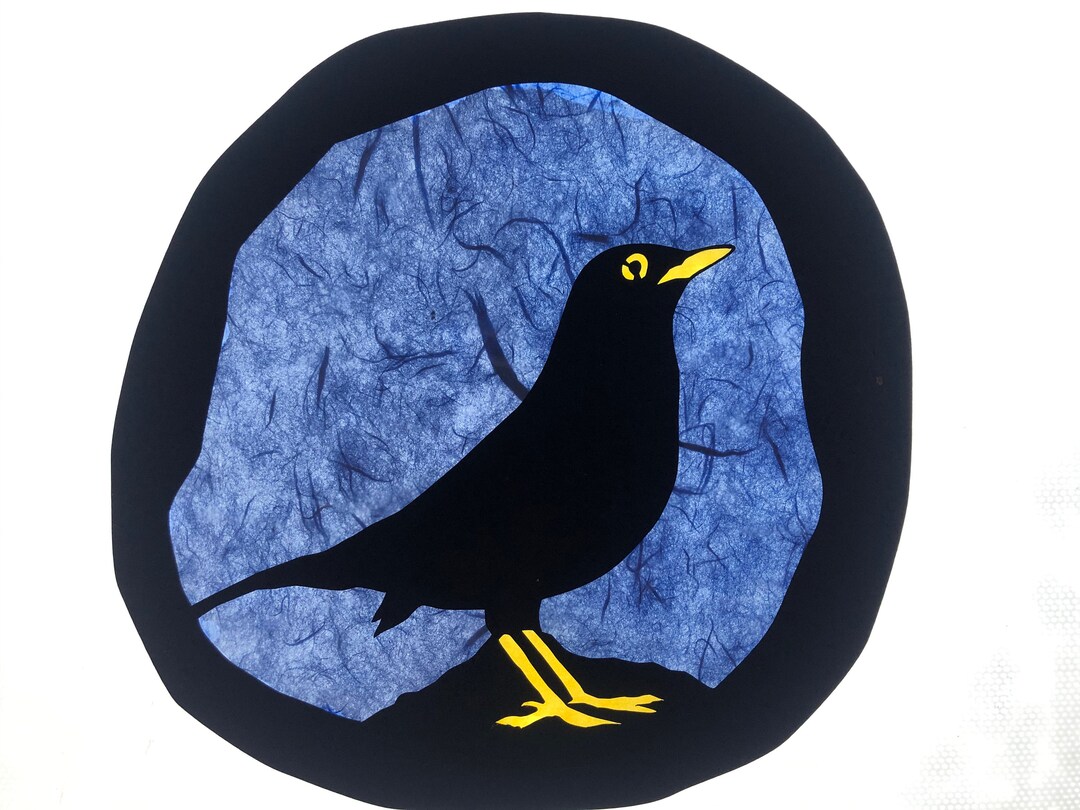 Blackbird / Bird / Waldorf / Transparent / Window Picture / Window ...