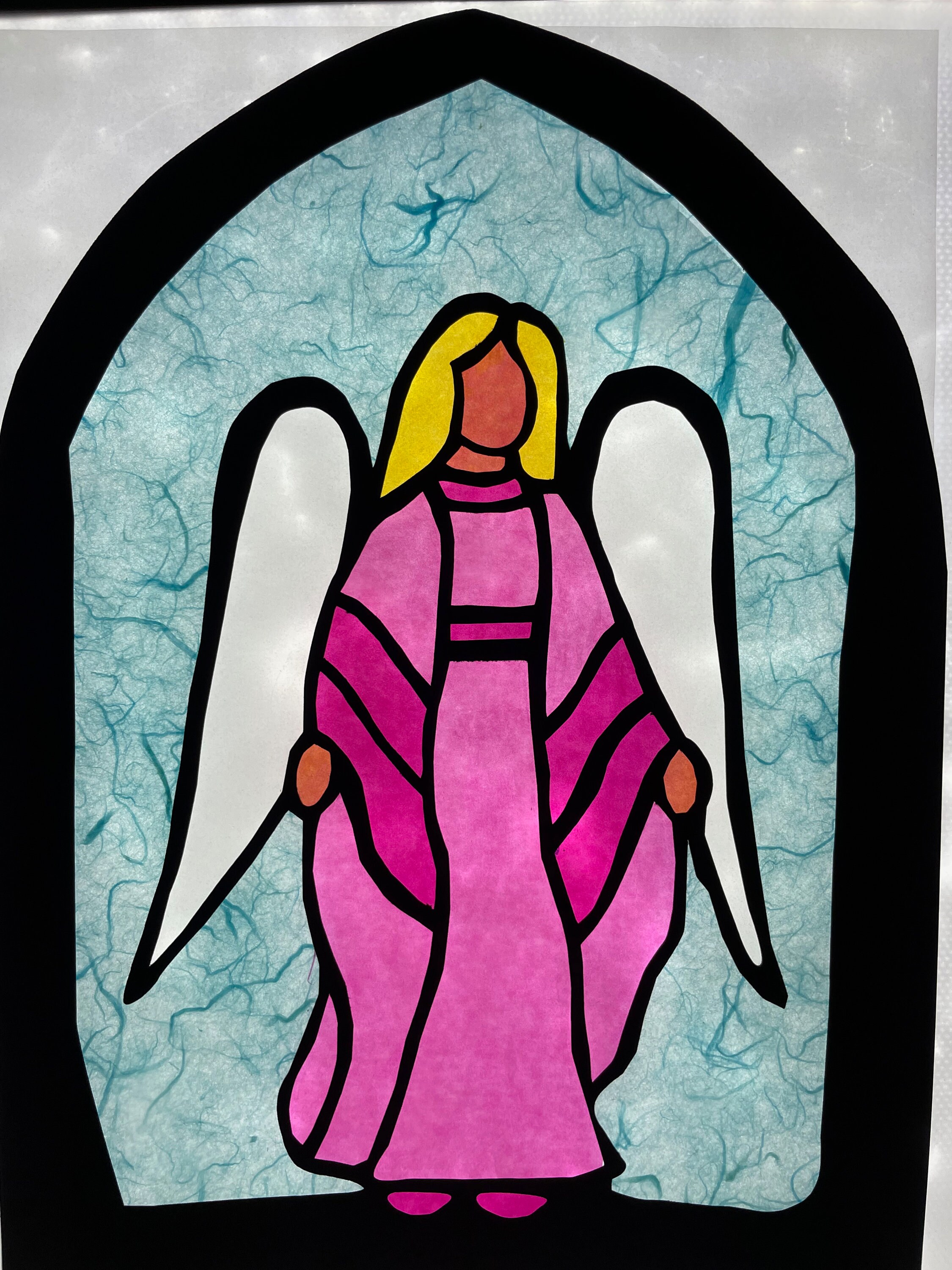 Paper transparent window Mural nature Table Angel Guardian Angel ...