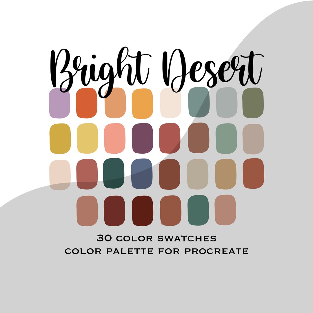 Bright Desert Color Palette // Color Palette for Procreate - Etsy