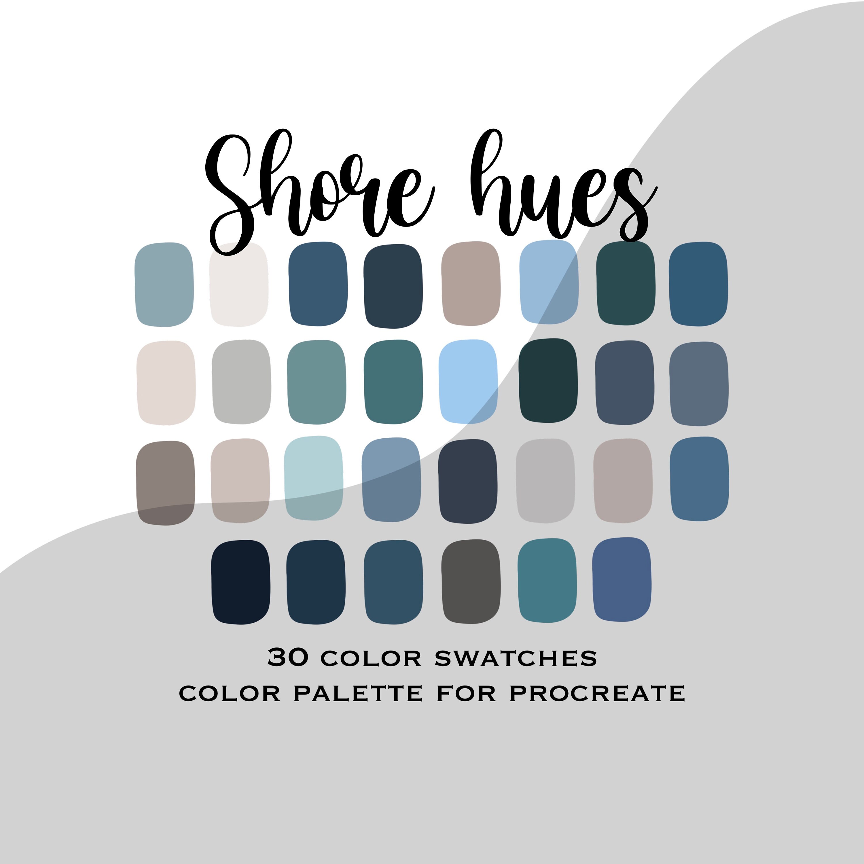 Shore Hues Color Palette // Color Palette for Procreate - Etsy