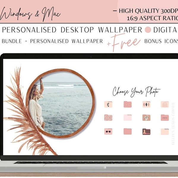 Mac, Windows Digital Aesthetic Desktop Organizer Wallpaper Screensaver ...