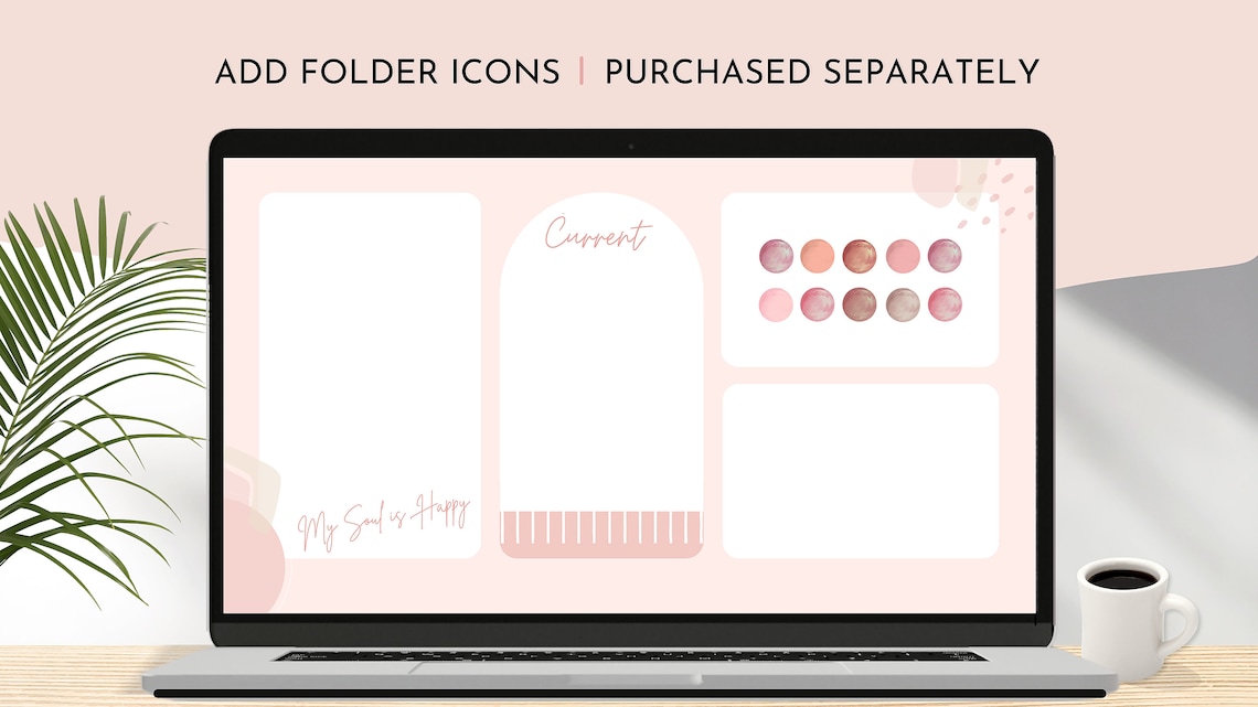 Digital Desktop Organizer Wallpaper Screensaver. my Soul is Happy - Etsy