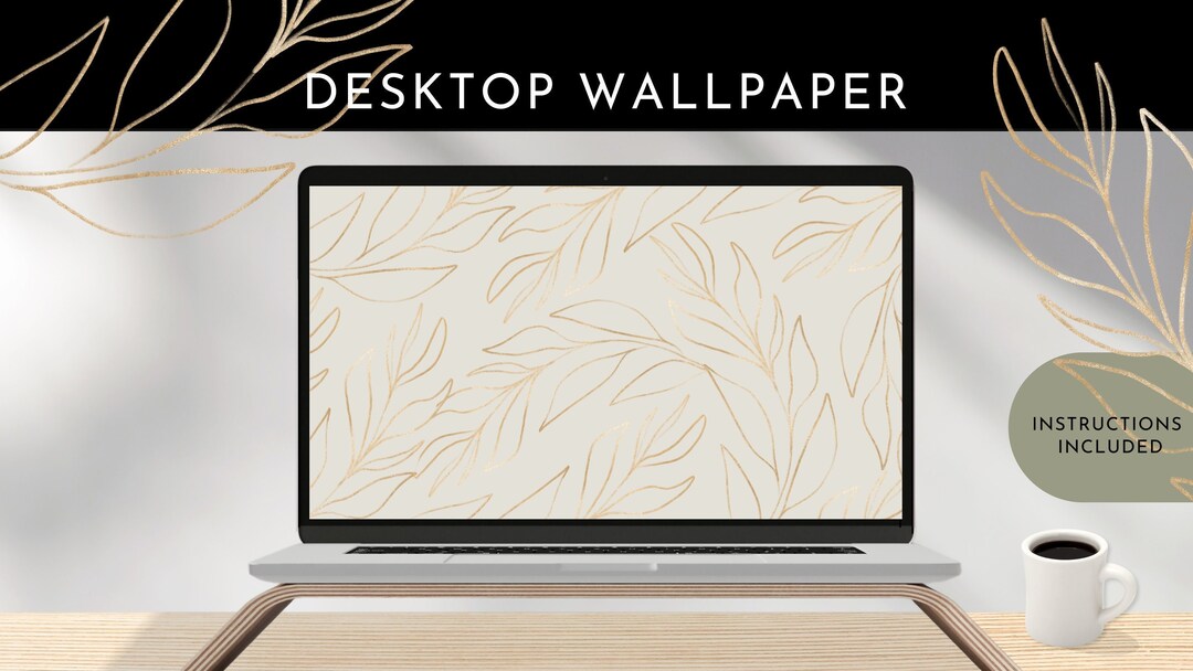 Digital Desktop Organizer - Wallpaper - Screensaver. (olive Foil Leaf ...