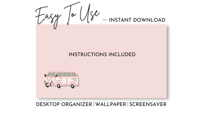 Digital Wallpaper Desktop Organizer Screensaver. Windows | Etsy