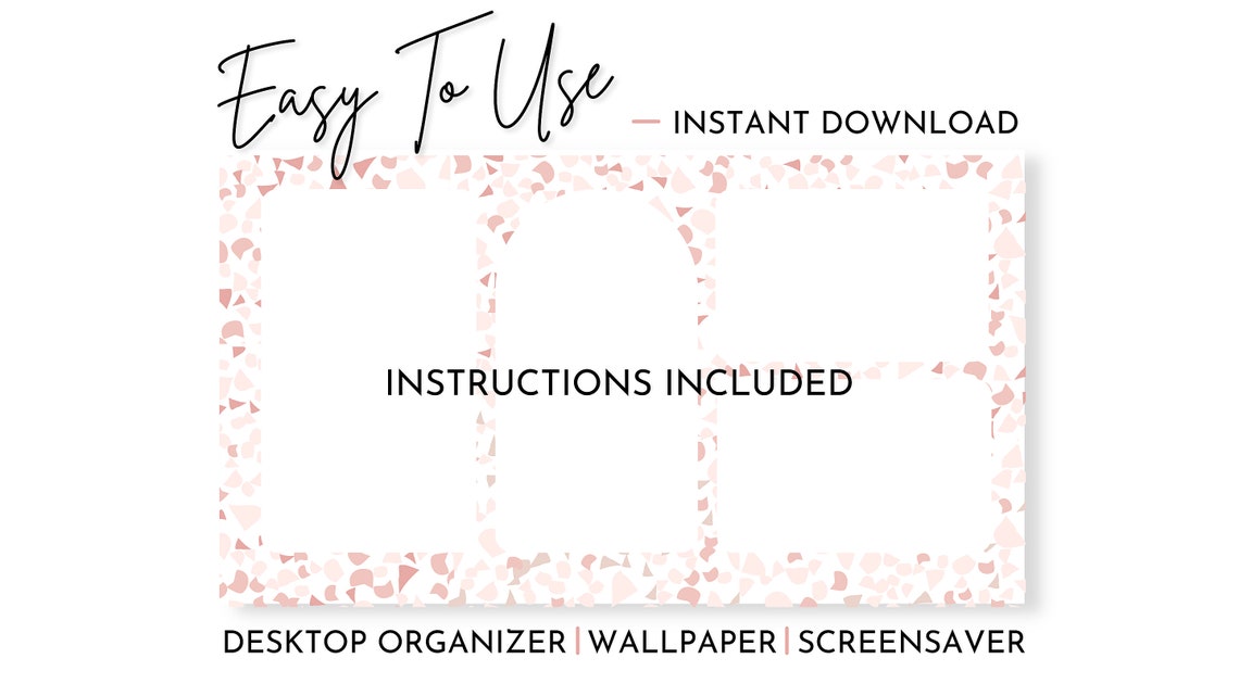 Digital Desktop Organizer Wallpaper Screensaver. speckle - Etsy
