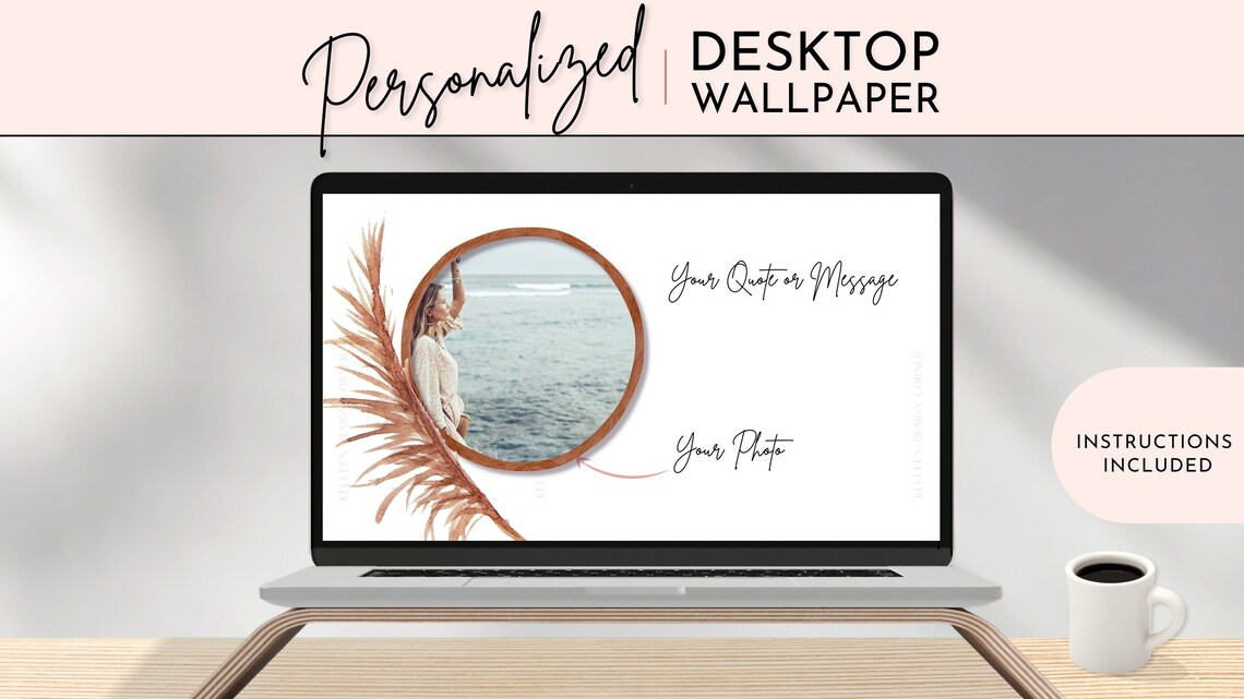 Personalized Digital Desktop Wallpaper Organizer Mac / - Etsy