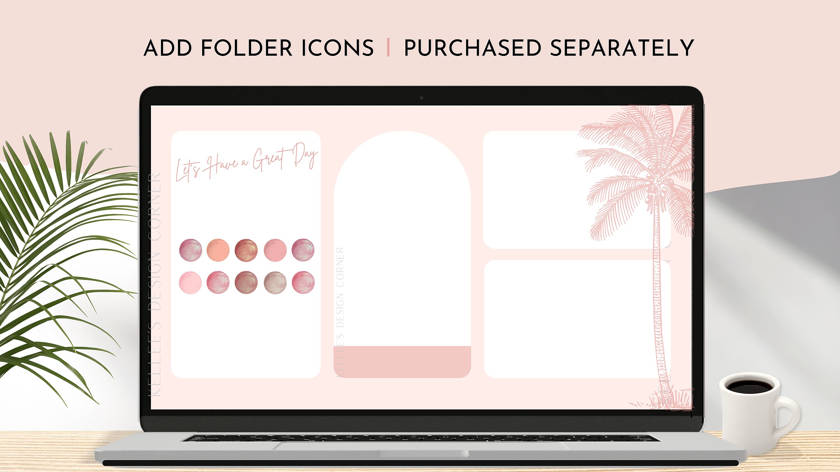 Digital Desktop Organizer Wallpaper Screensaver. palm | Etsy Canada