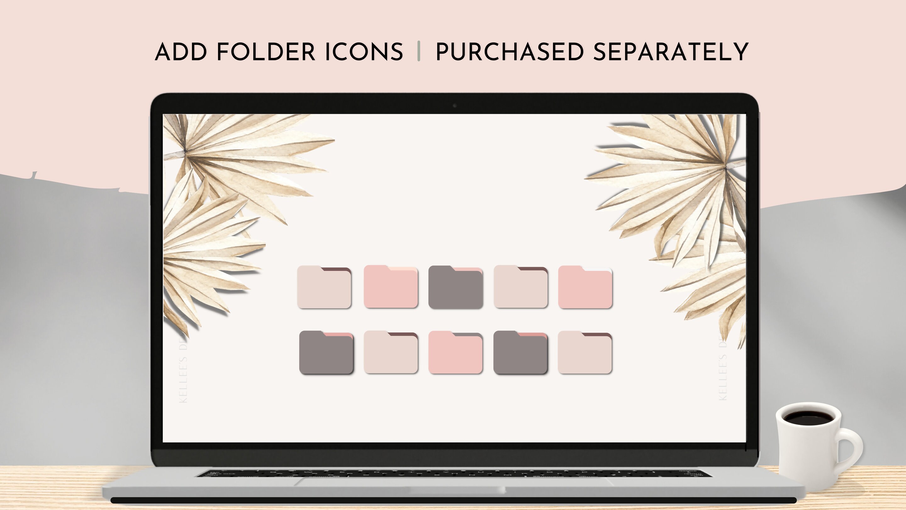 Digital Desktop Organizer Wallpaper Screensaver. Mac & Windows flax - Etsy
