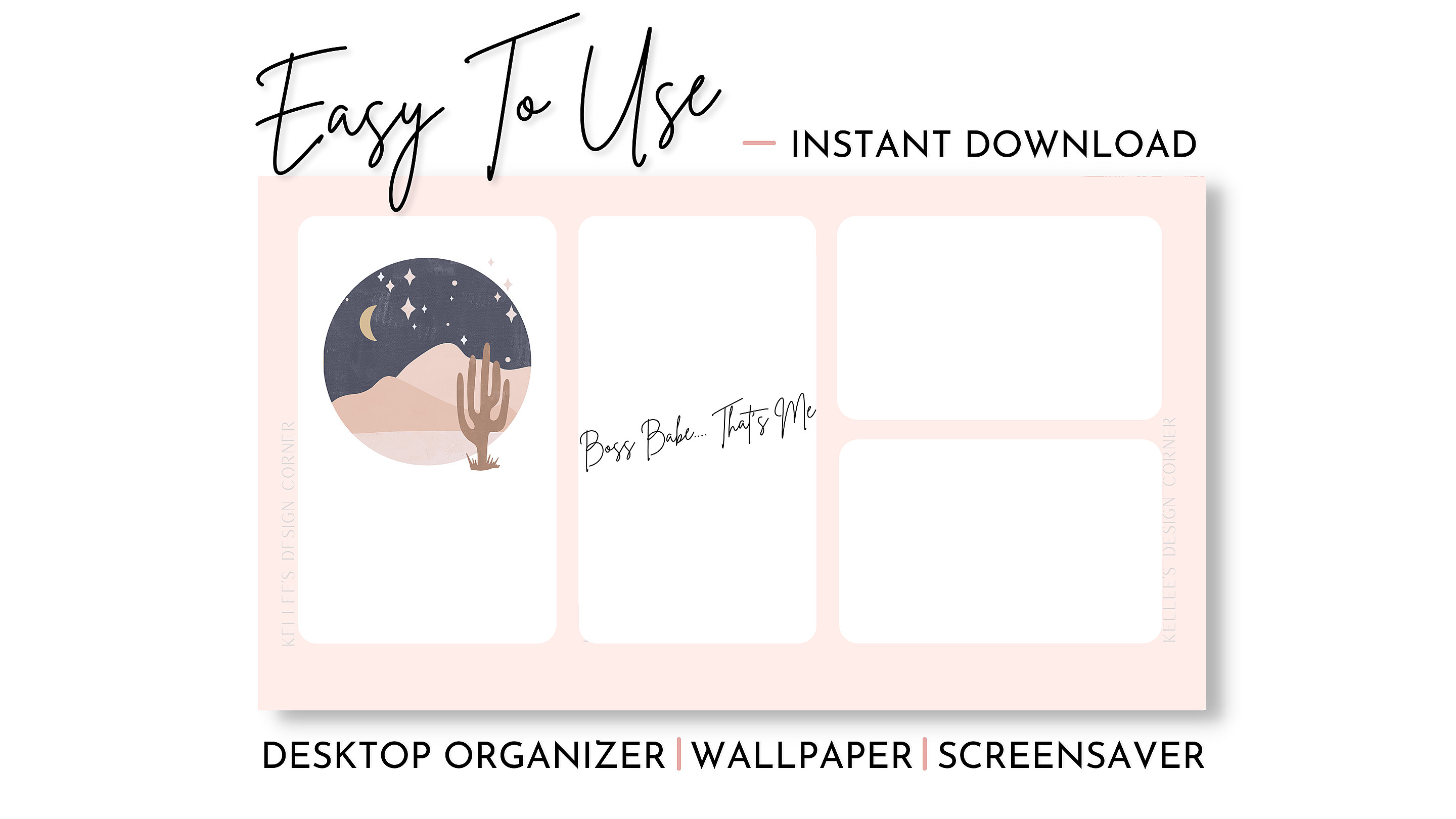 Digital Wallpaper Desktop Organizer Screensaver. Mac & - Etsy