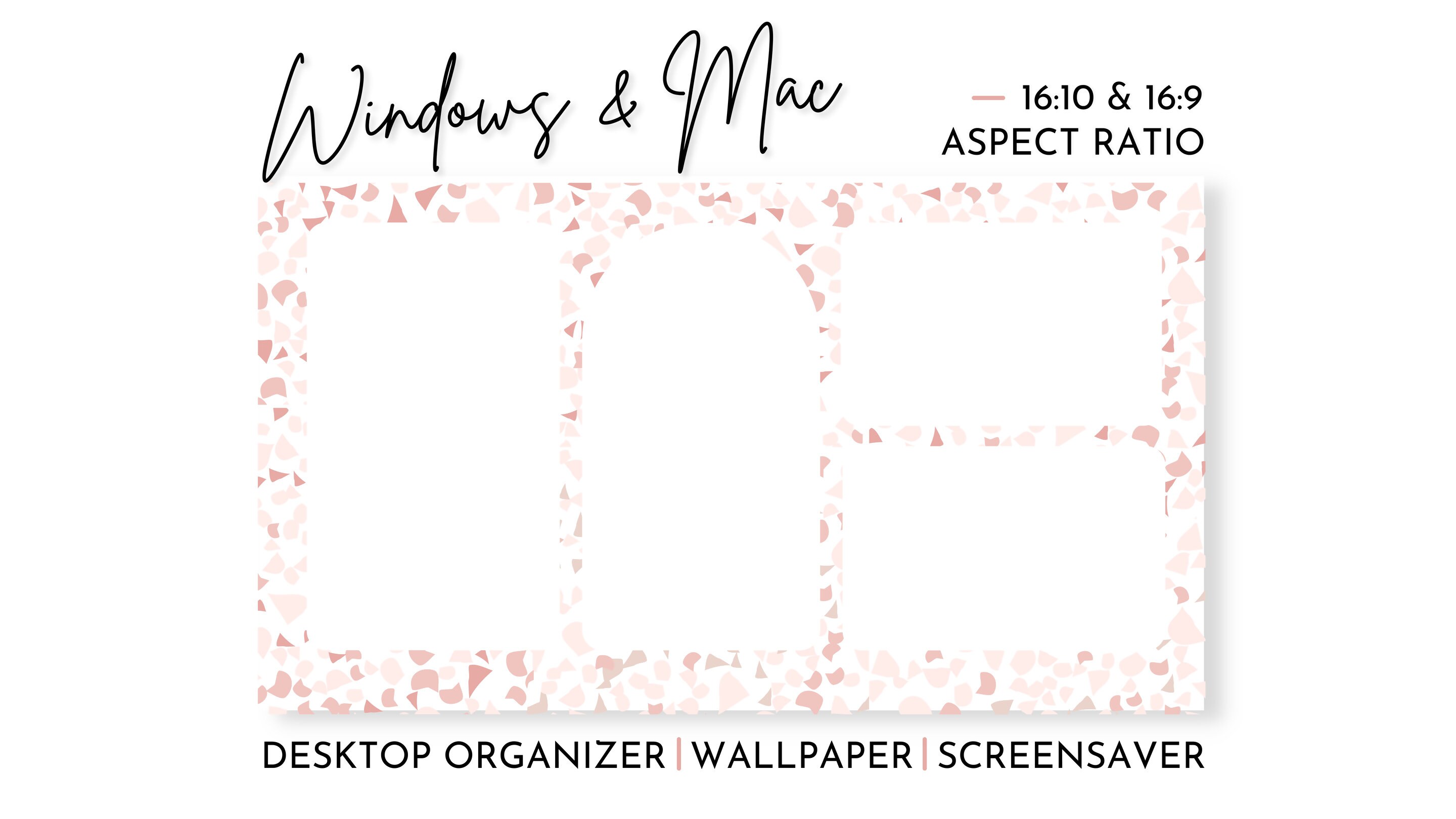 Digital Desktop Organizer - Wallpaper - Screensaver. (speckle Tile) - Etsy