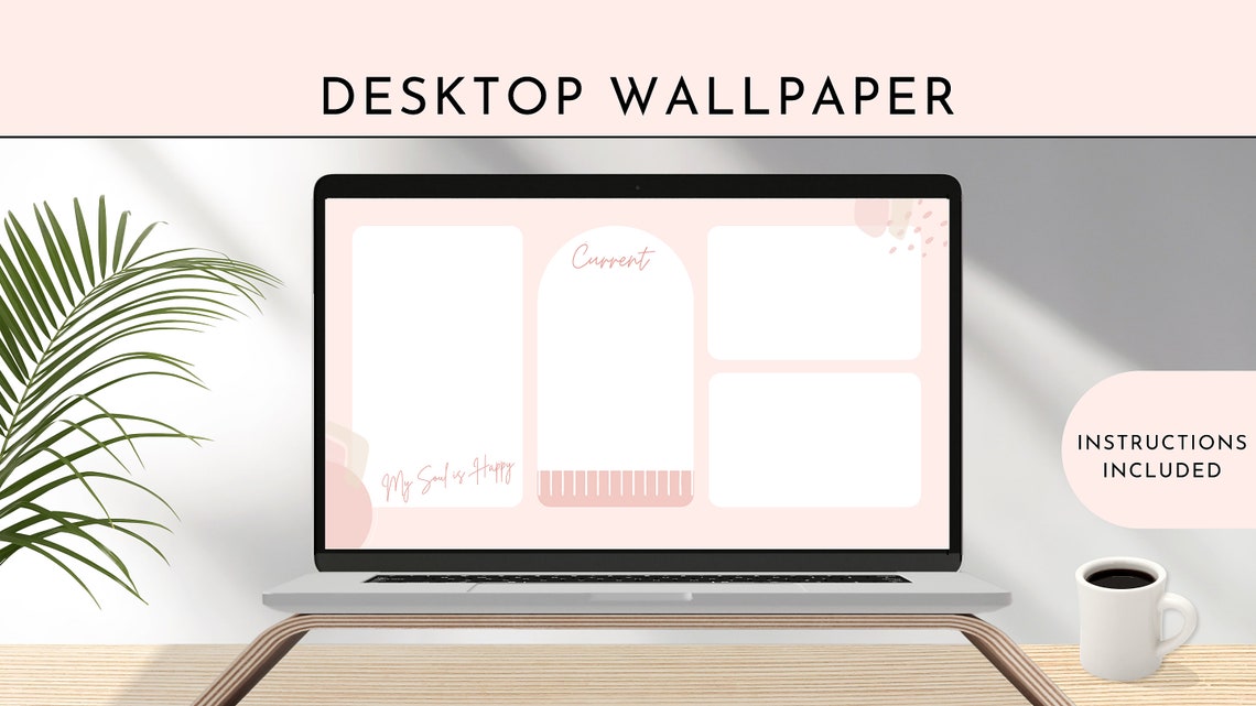 Digital Desktop Organizer Wallpaper Screensaver. my Soul is Happy - Etsy