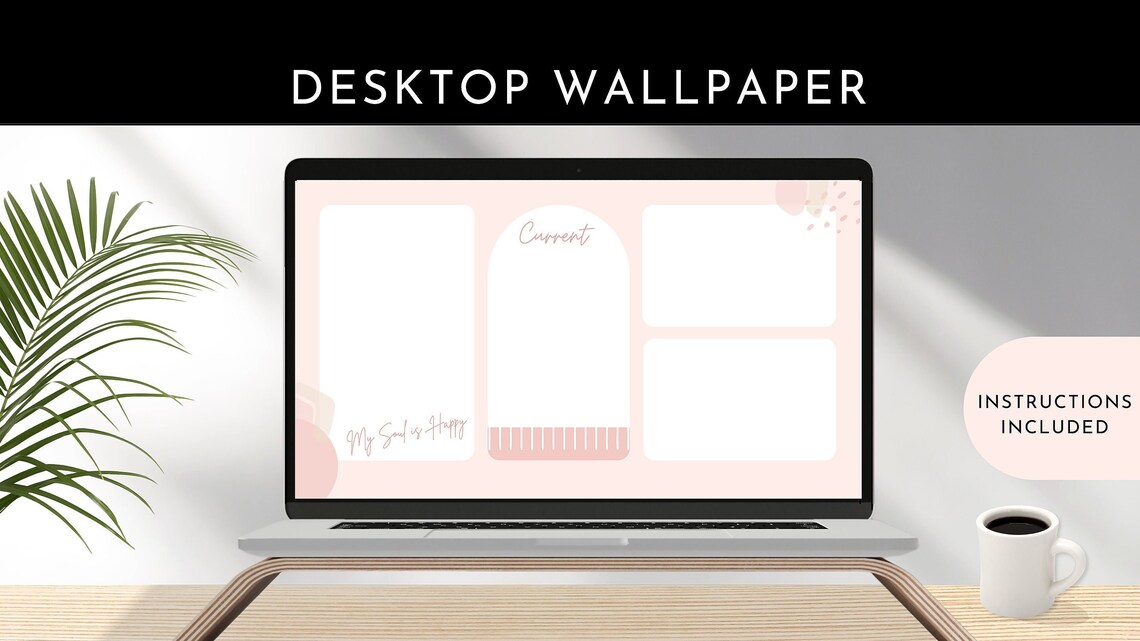 Digital Desktop Organizer Wallpaper Screensaver. my Soul is Happy - Etsy