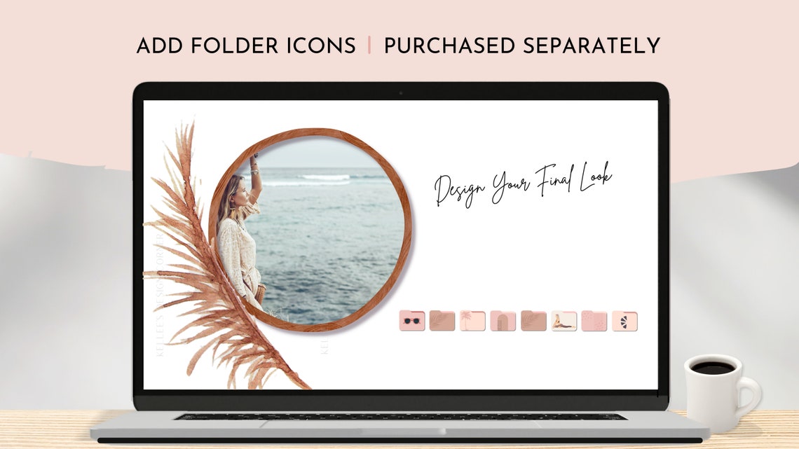 Personalized Digital Desktop Wallpaper Organizer Mac / - Etsy