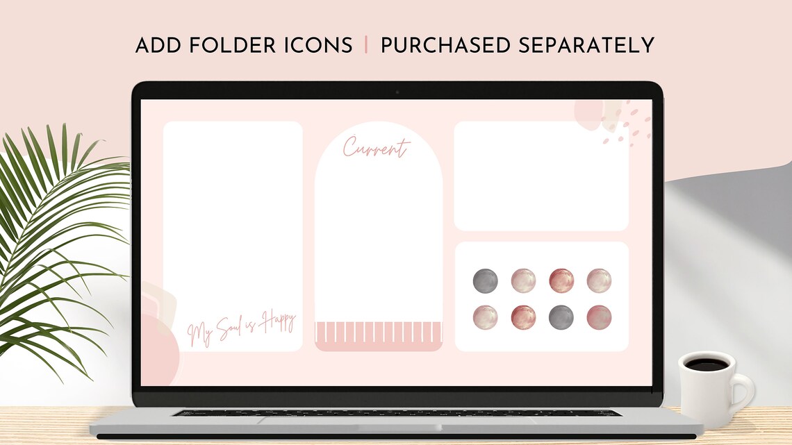 Digital Desktop Organizer Wallpaper Screensaver. my Soul is Happy - Etsy