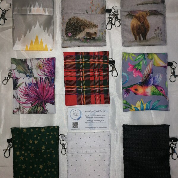 Face Mask in Pouch - Etsy