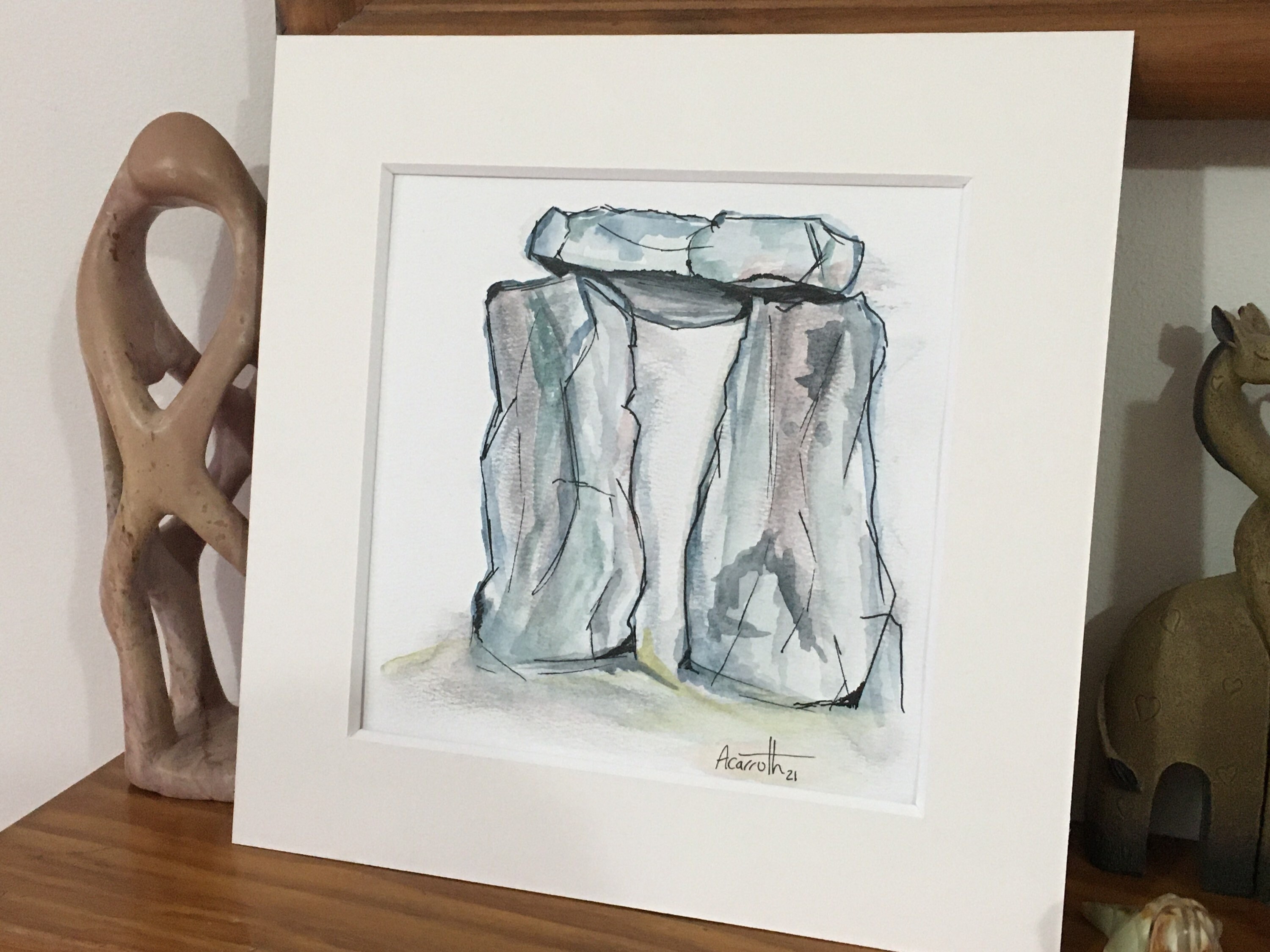 Sarson stones : original graphitint watercolour painting - Etsy.de