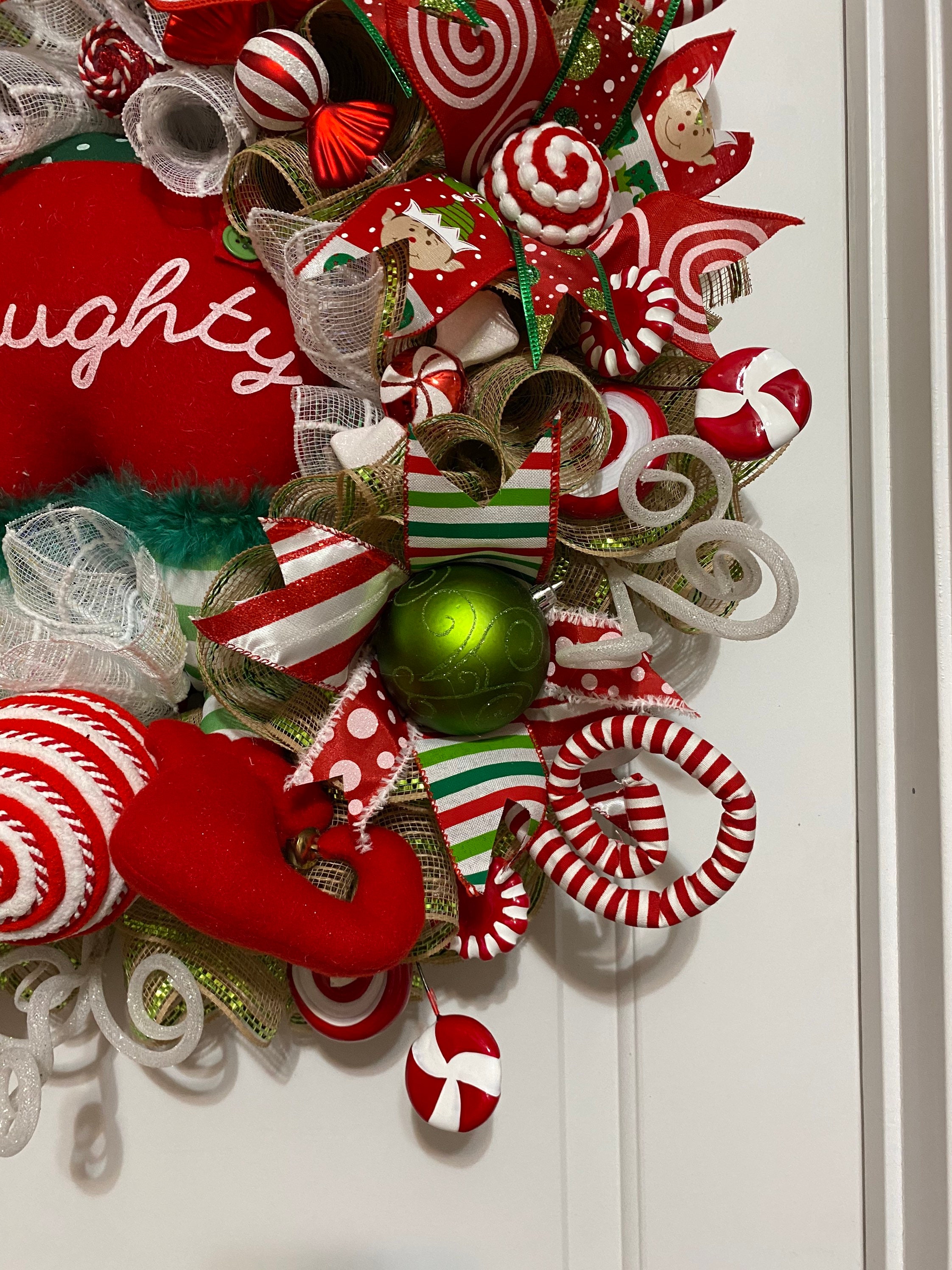 Naughty Elf Wreath Elf Swag Elf Decor Christmas Wreath - Etsy