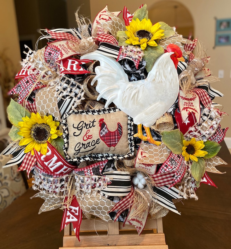 Farmhouse Wreaths, Farmhouse Swags, Rooster Wreaths, Rooster Swags ...