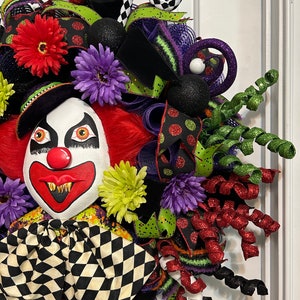 Halloween Wreath, Halloween Swags, Scary Clown Wreaths, Clown Swags ...