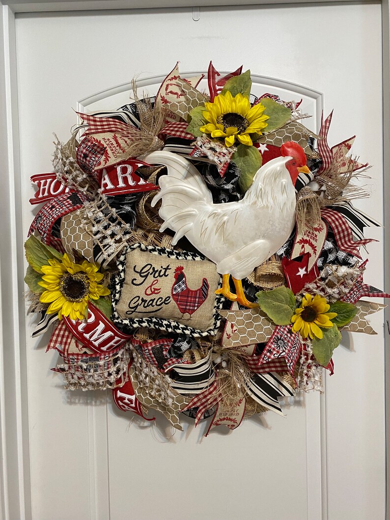 Farmhouse Wreaths, Farmhouse Swags, Rooster Wreaths, Rooster Swags ...