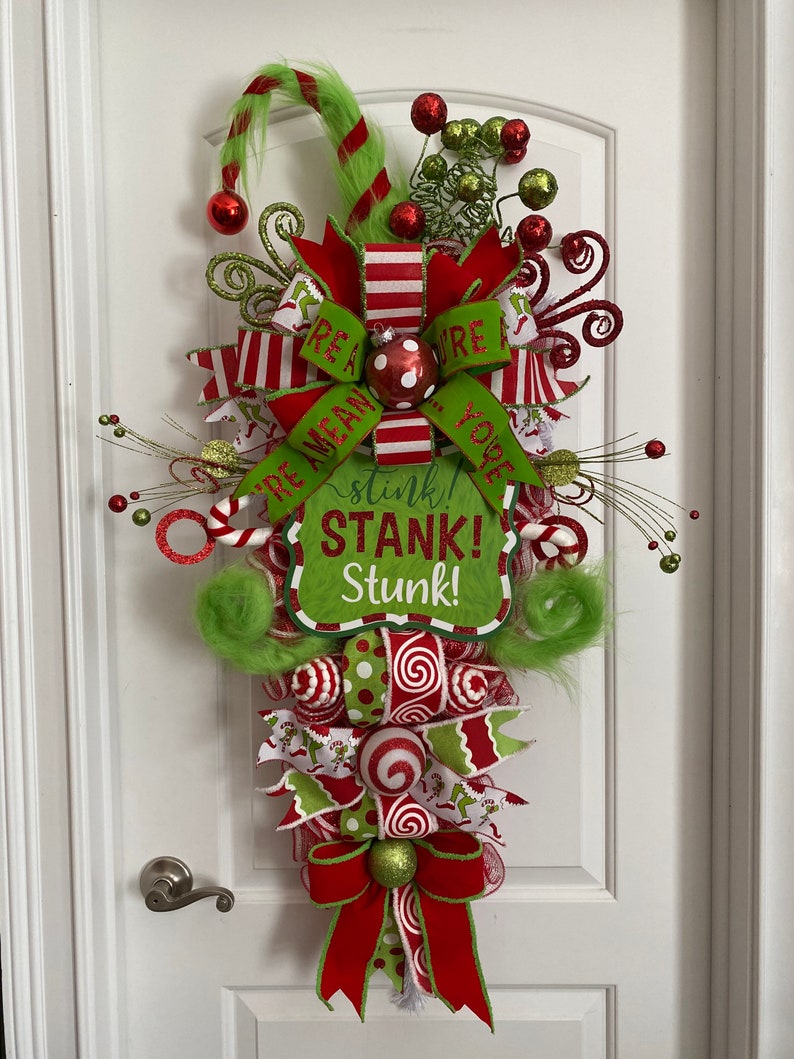 Grinch Themed Swags Grinch Themed Wreaths Grinch Decor - Etsy