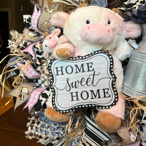 Farmhouse Cow Wreath, Farmhouse Swags, Farmhouse Wreath, Farmhouse ...
