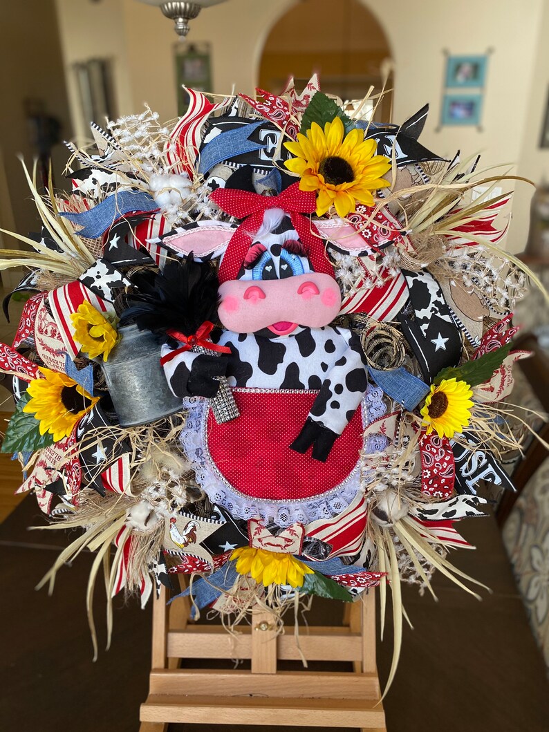 Farmhouse Wreaths, Farmhouse Swags, Cow Wreaths, Cow Swags, Farmhouse ...
