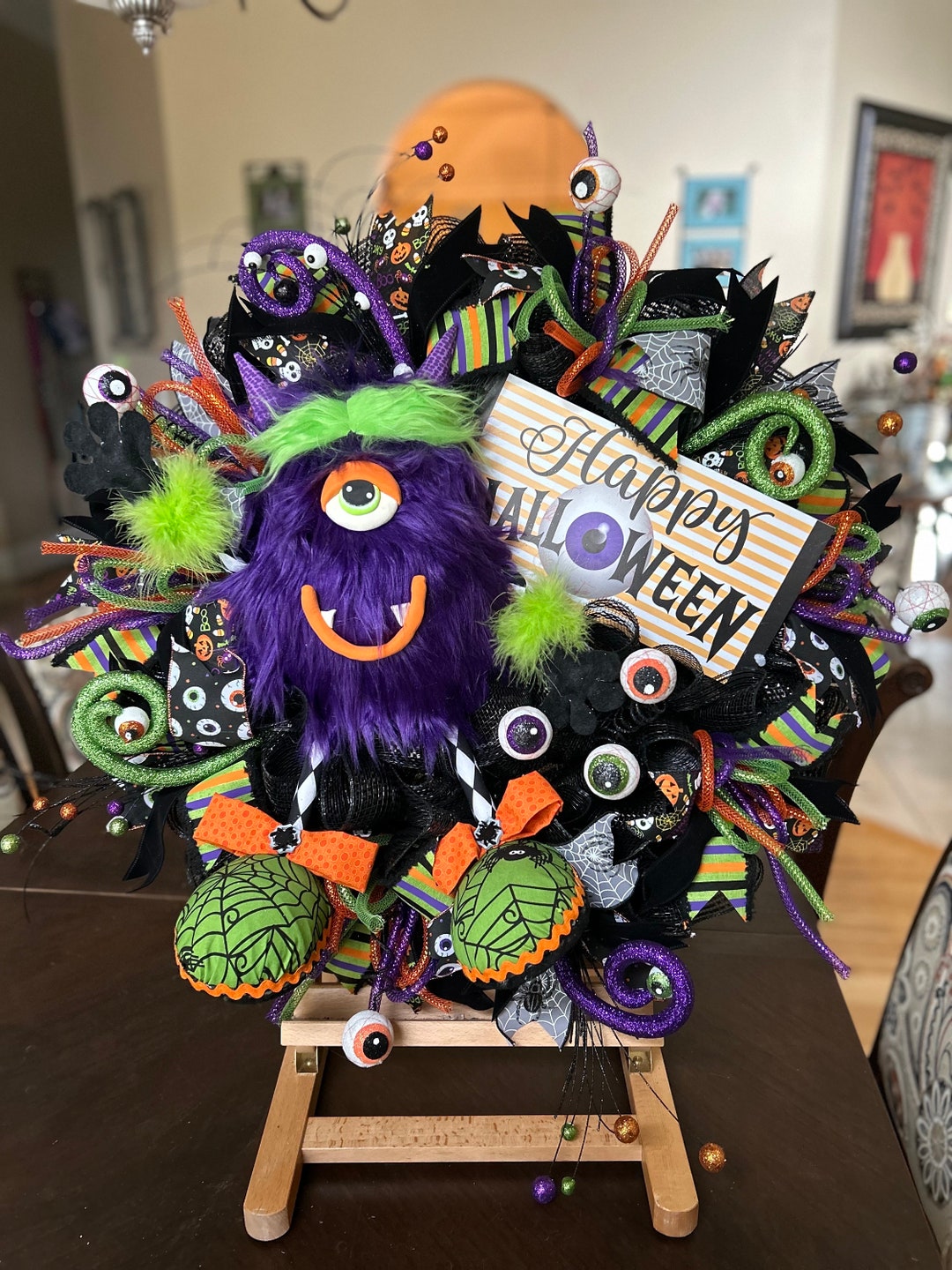 Halloween Wreath, Halloween Swags, Monster Wreath, Monster Swags, Fall ...