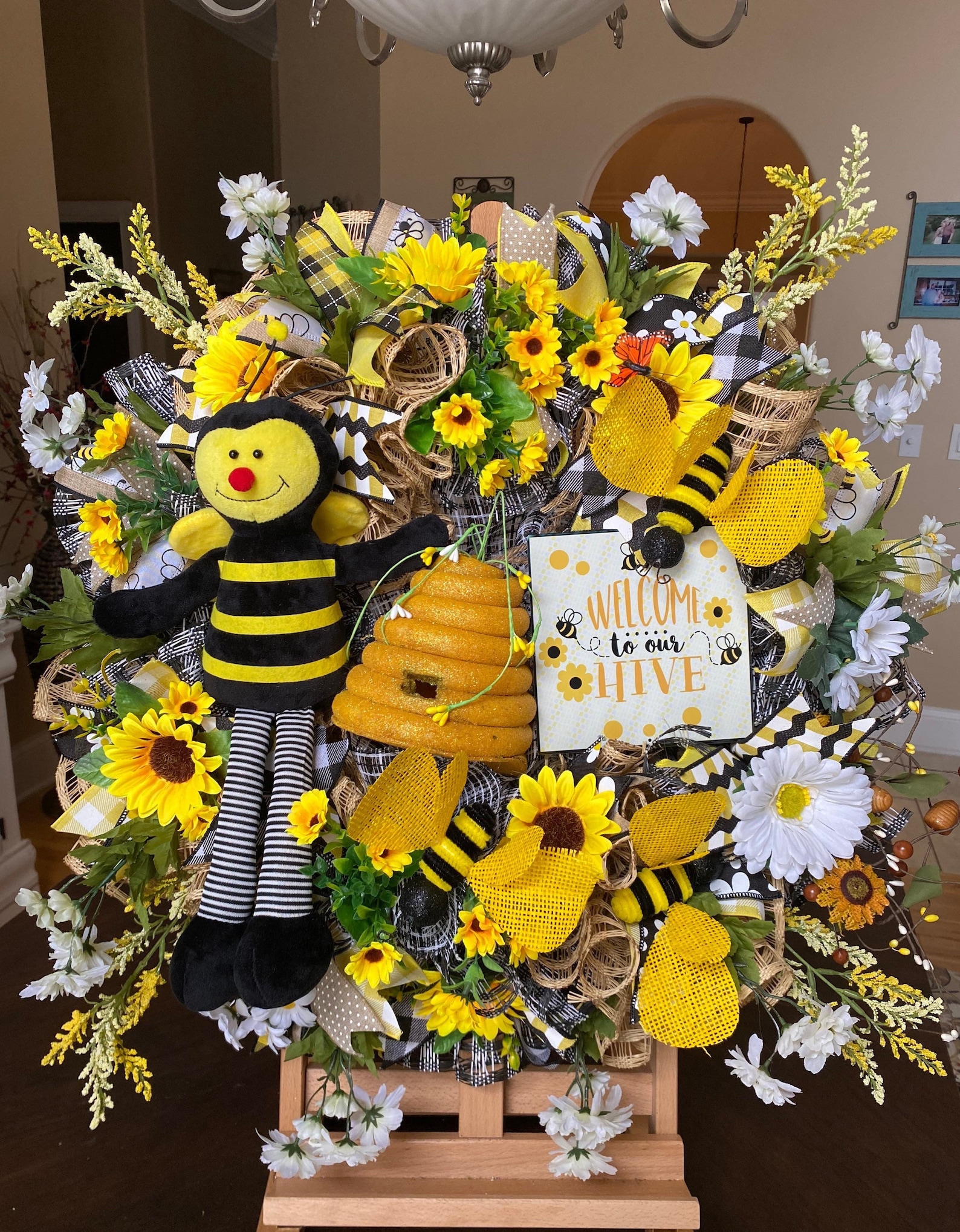 Spring Wreath Spring Swags Bee Swags Bee Wreath Front Door - Etsy