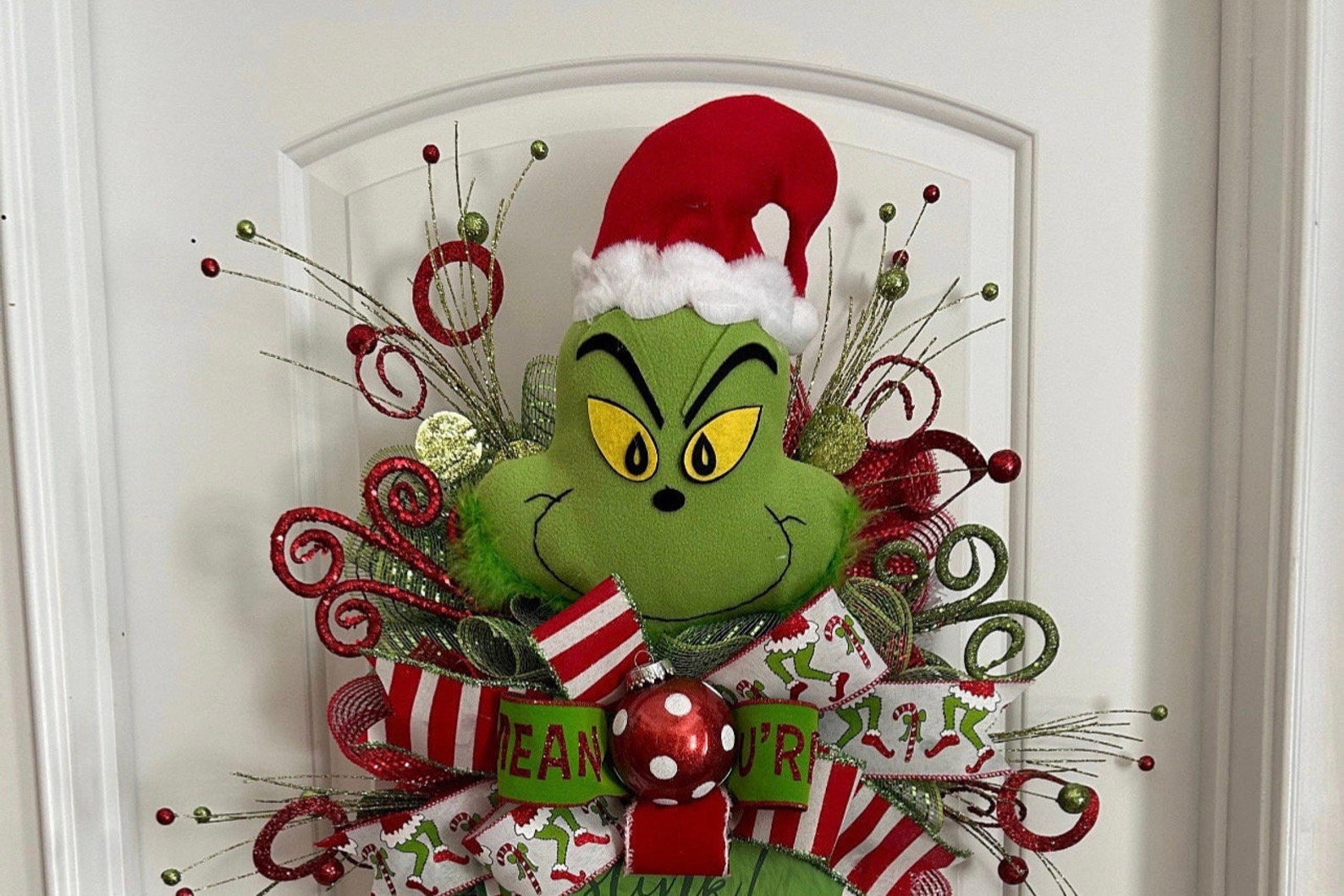 Grinch Inspired Wreaths, Grinch Swags, Grinch Decor, Grinch Decorations ...