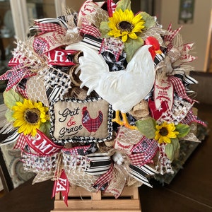 Farmhouse Wreaths, Farmhouse Swags, Rooster Wreaths, Rooster Swags ...