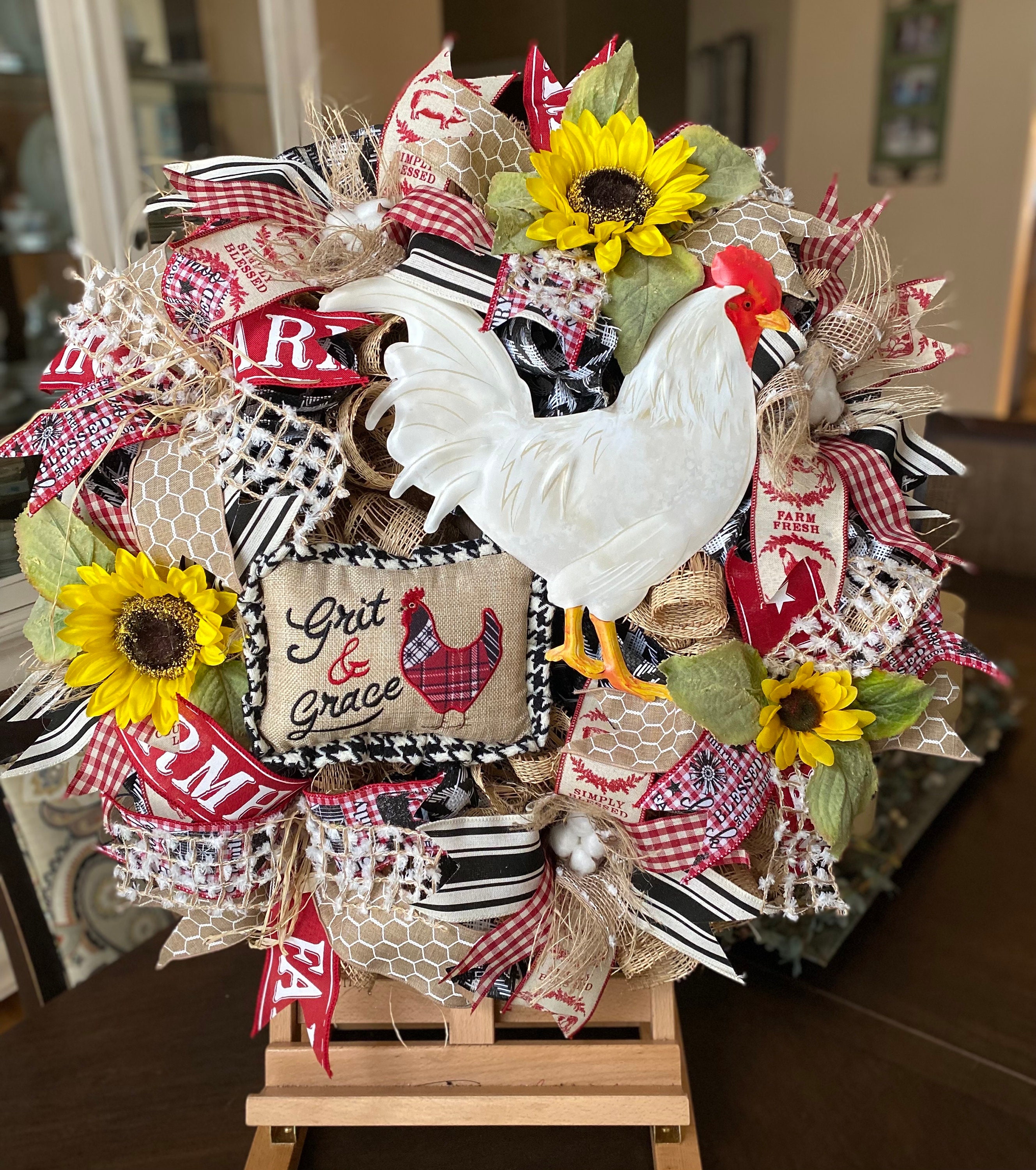 Farmhouse Wreaths, Farmhouse Swags, Rooster Wreaths, Rooster Swags ...