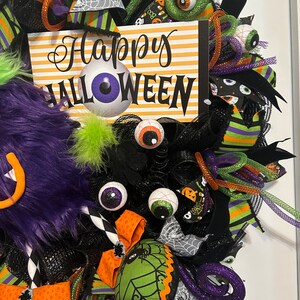 Halloween Wreath, Halloween Swags, Monster Wreath, Monster Swags, Fall ...