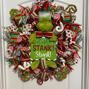Grinch Inspired Wreaths, Grinch Swags, Grinch Decor, Grinch Decorations ...