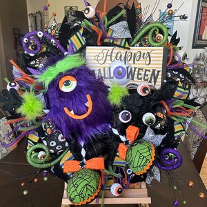 Halloween Wreath, Halloween Swags, Monster Wreath, Monster Swags, Fall ...